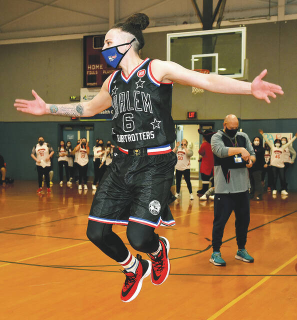 Harlem Globetrotter Mia Hopkins returns to Pittston Area Middle School ...